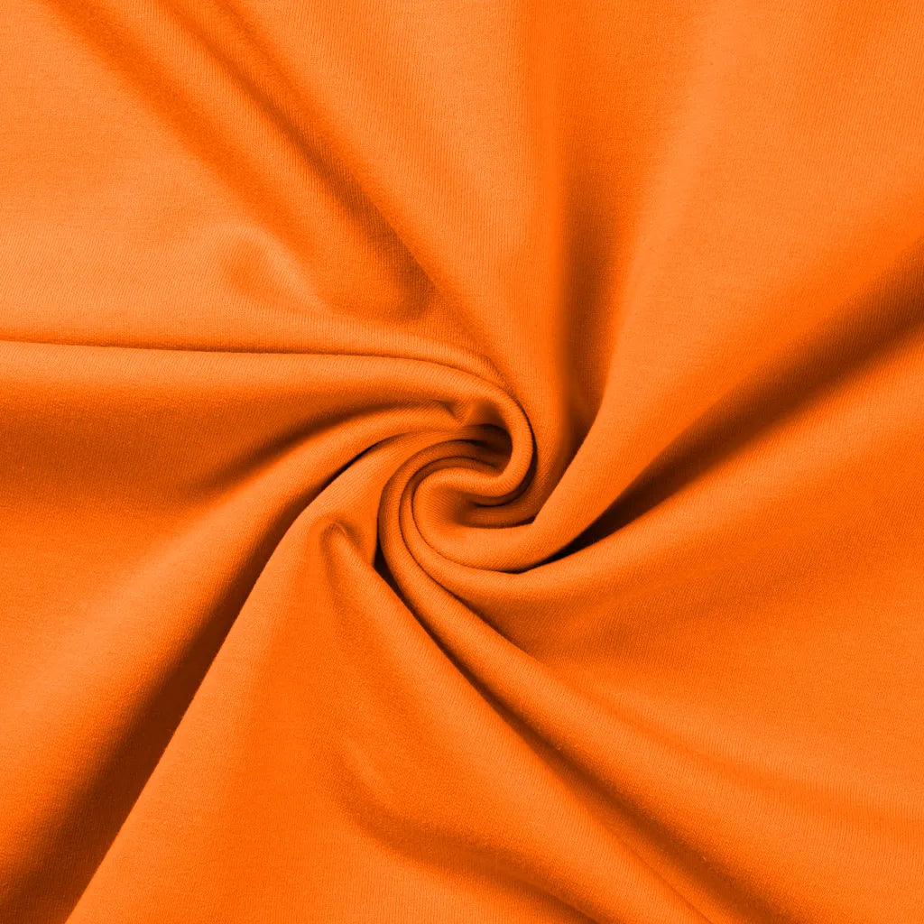 French Terry Brushed Back Fabric - Solid Orange | Jelly Fabrics – Jelly ...