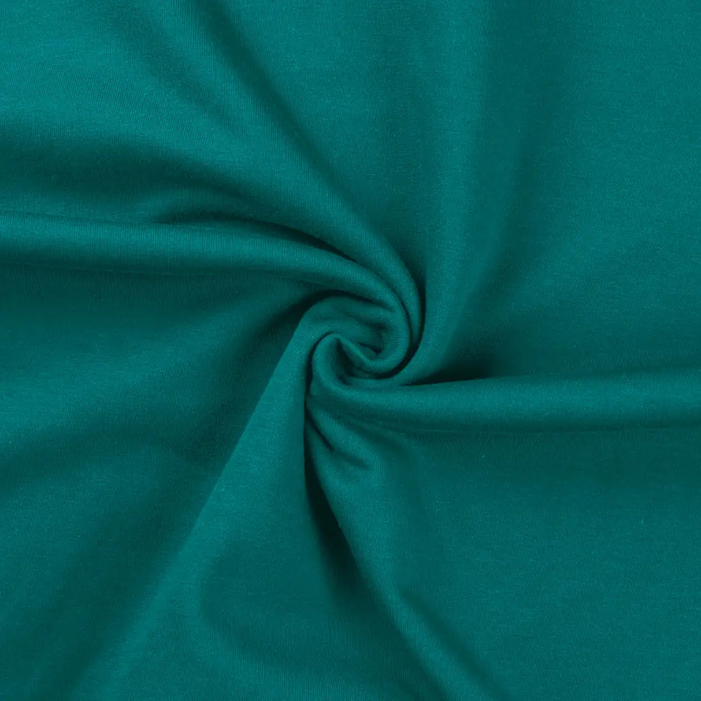 Brushed French Terry Fabric - Solid Light Petrol | Jelly Fabrics ...