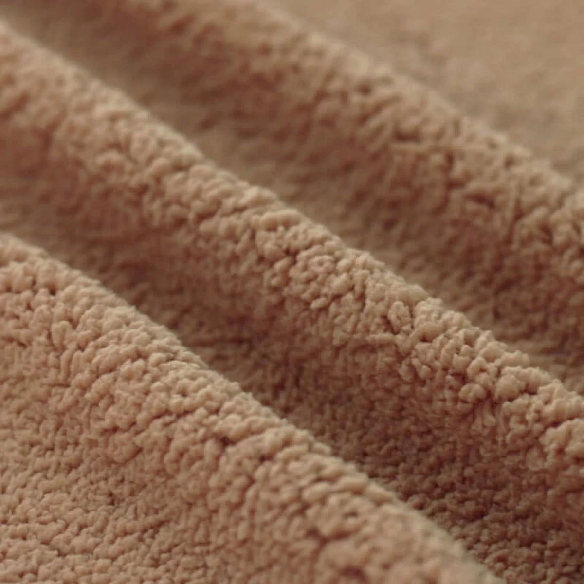 Curly Teddy Fabric - Solid in Cacao | Jelly Fabrics – Jelly Fabrics Ltd