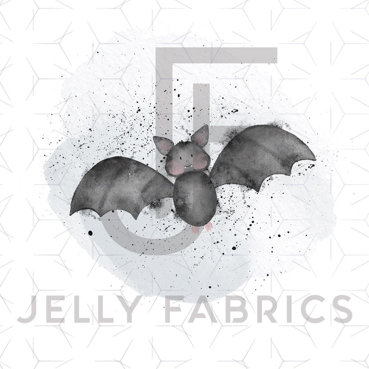 Heat Transfer - Bat in Splats | Jelly Fabrics – Jelly Fabrics Ltd