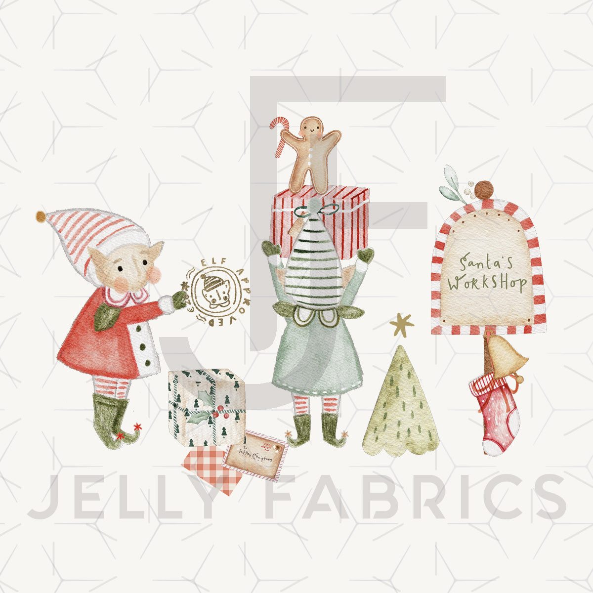 Heat Transfer - Santa's Elves Workshop | Jelly Fabrics – Jelly Fabrics Ltd
