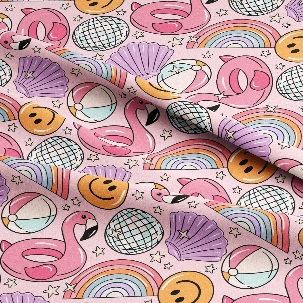 Jersey Fabric - Floaties Pink | Jelly Fabrics – Jelly Fabrics Ltd