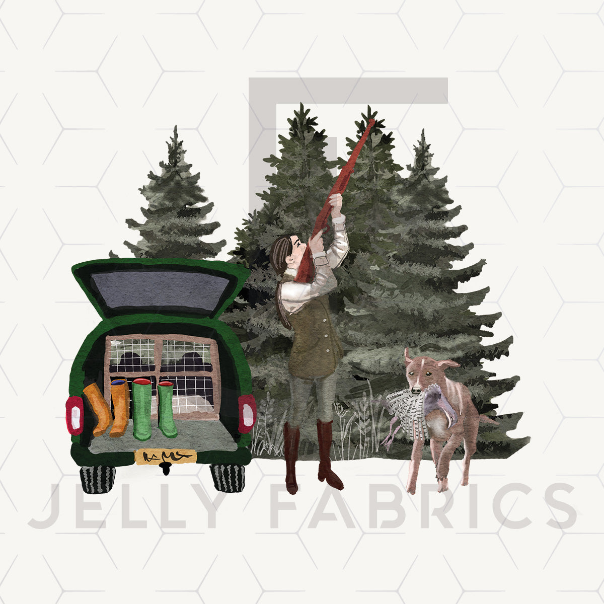 Heat Transfer - Hunting Season | Jelly Fabrics – Jelly Fabrics Ltd