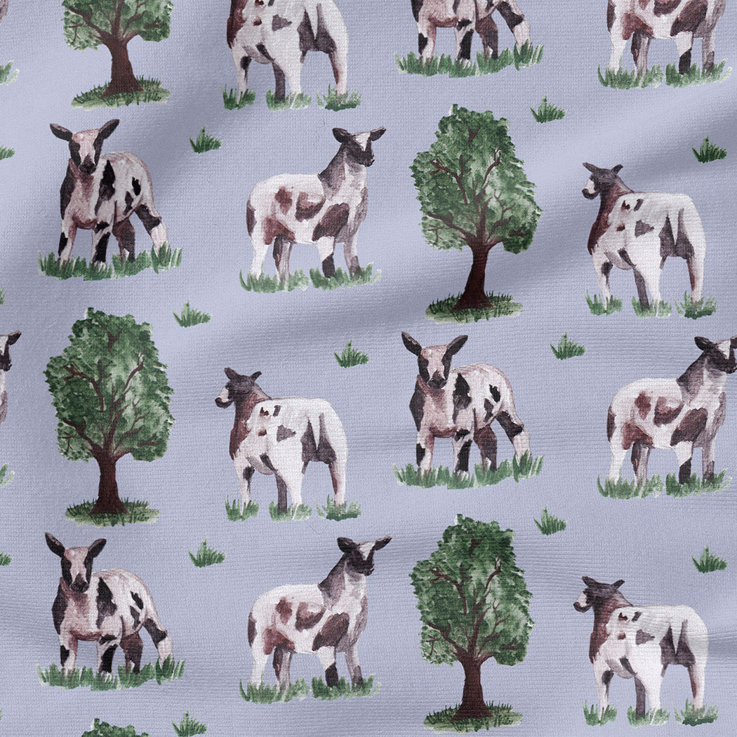 Cotton Jersey Fabric - Sheep in Lilac | Jelly Fabrics – Jelly Fabrics Ltd