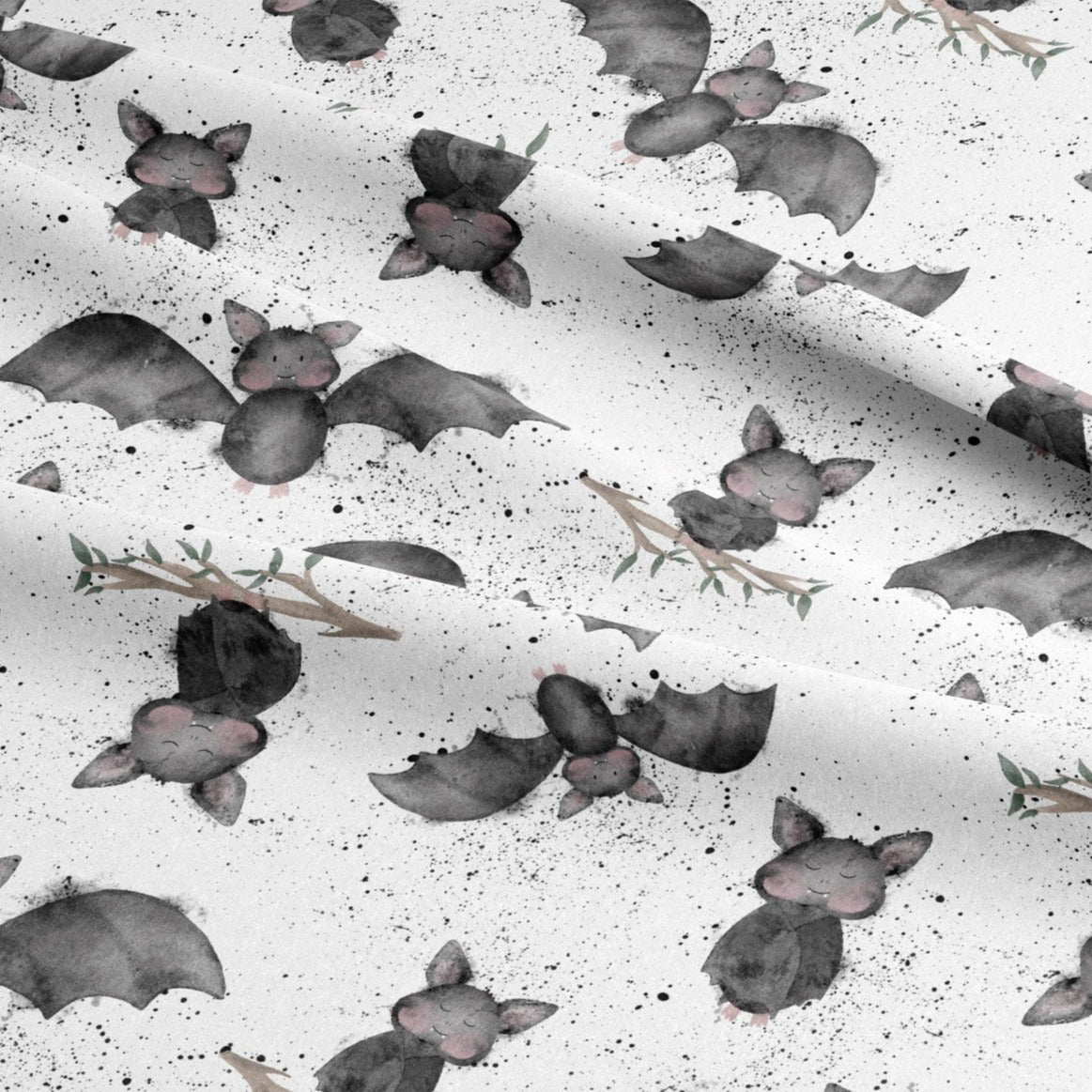 Cotton Jersey Fabric - Bats in Splatter | Jelly Fabrics – Jelly Fabrics Ltd