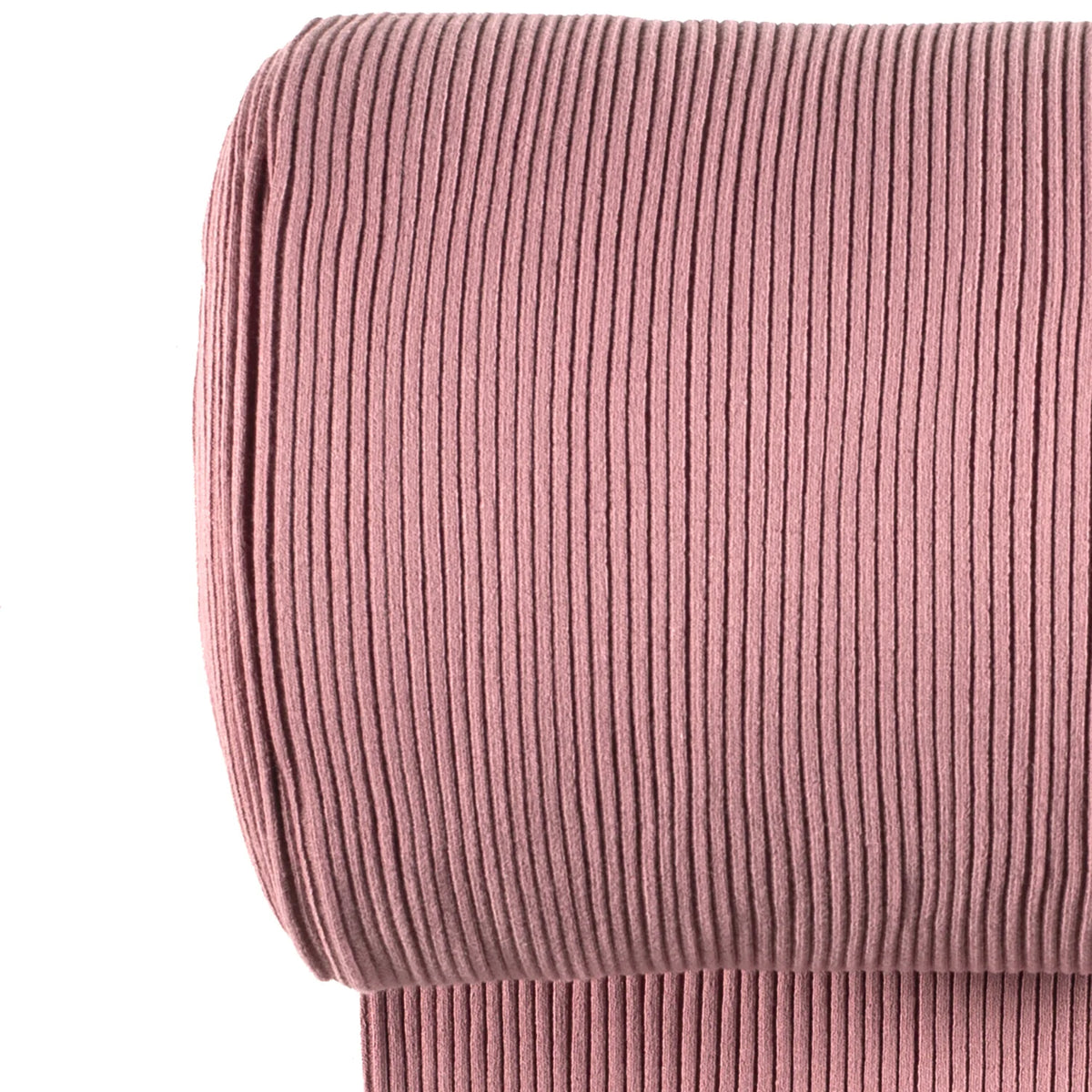 Chunky Rib Knit Fabric - Old Pink tubular ribbing | Jelly Fabrics ...