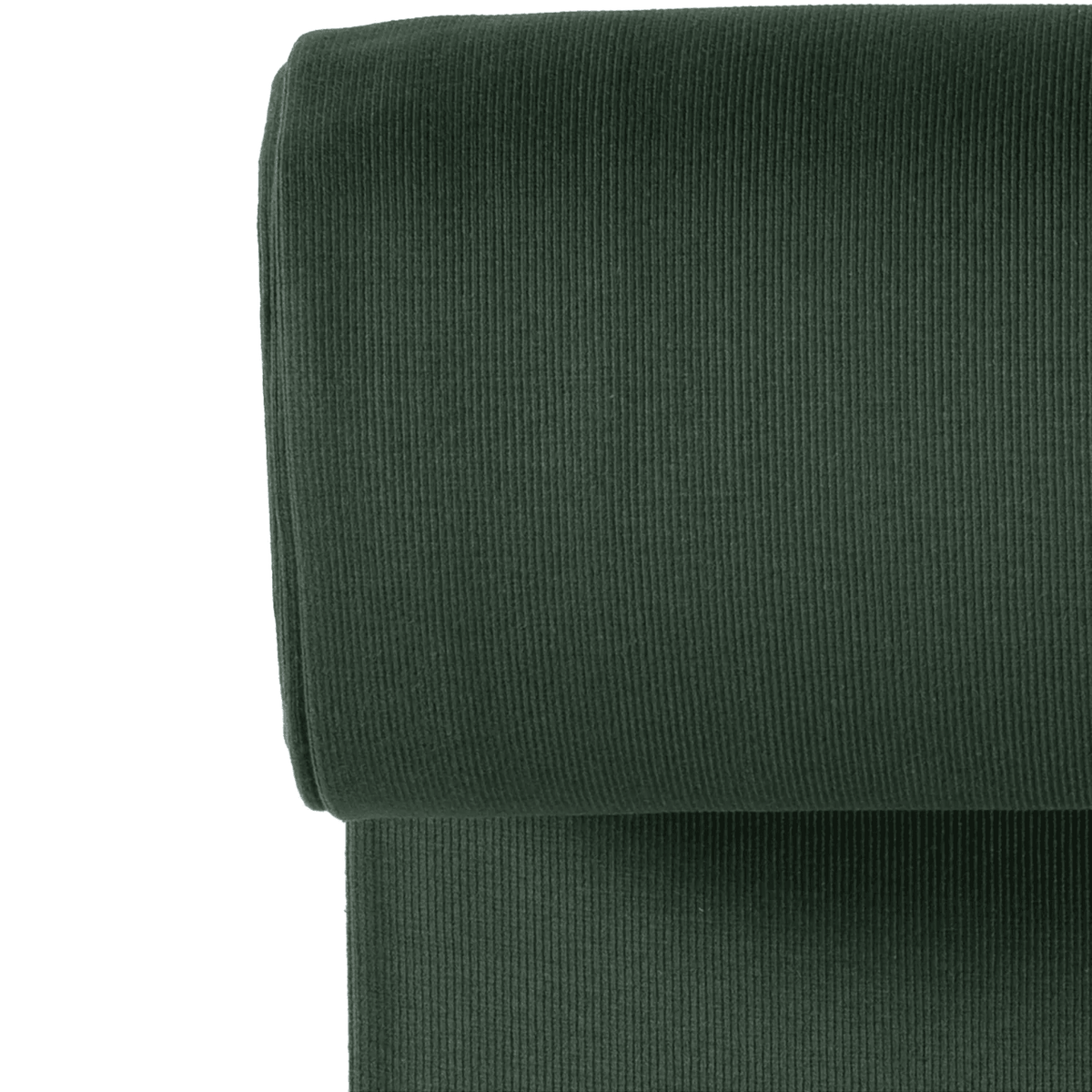 Tubular Rib Fabric (2x2) - Dark Green Ribbing | Jelly Fabrics – Jelly ...